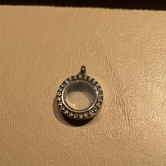 Jewelry | Small Silver Locket With Crystals | Poshmark